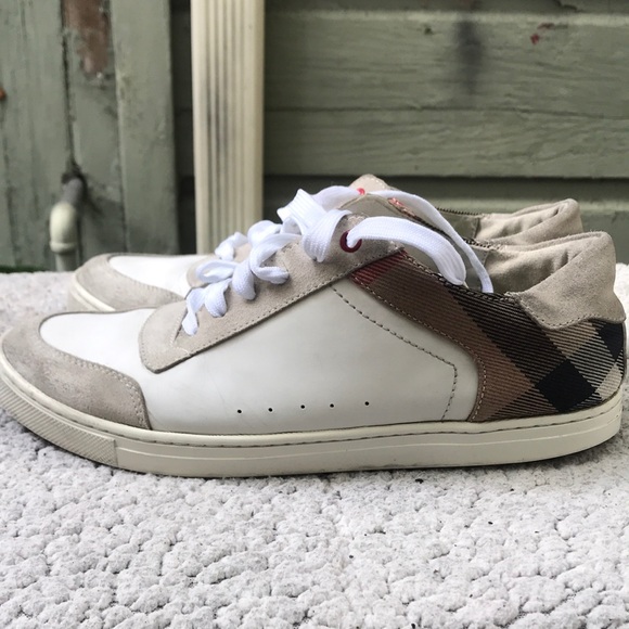 Burberry | Shoes | Burberry Mens Reeth Leather House Check Lowtop ...